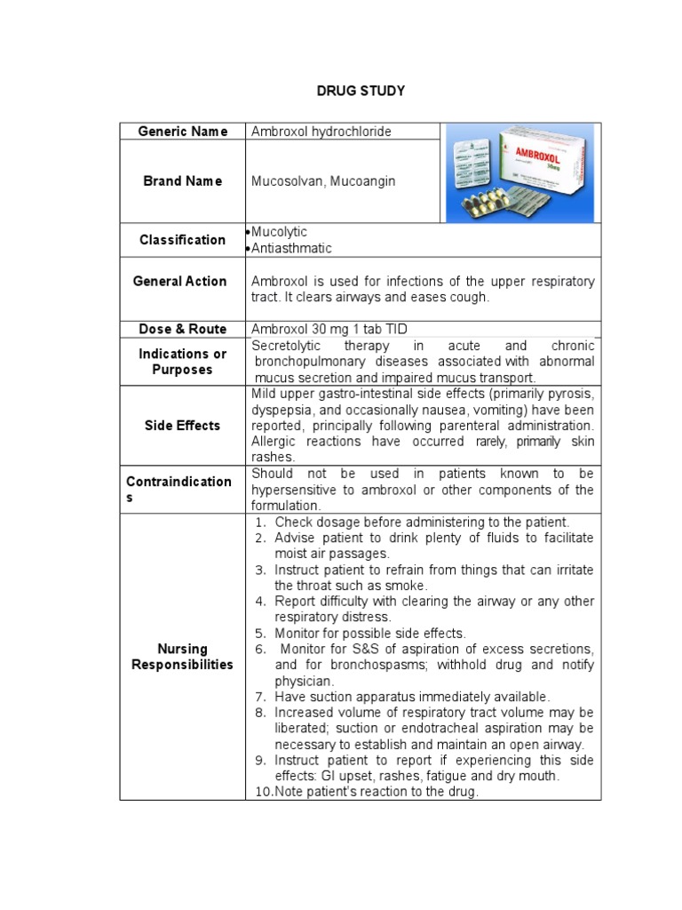 Drug Study | PDF | Medicine | Diseases And Disorders