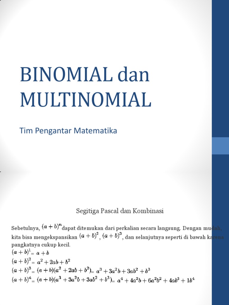 Teorema Binomial & Multinomial | PDF