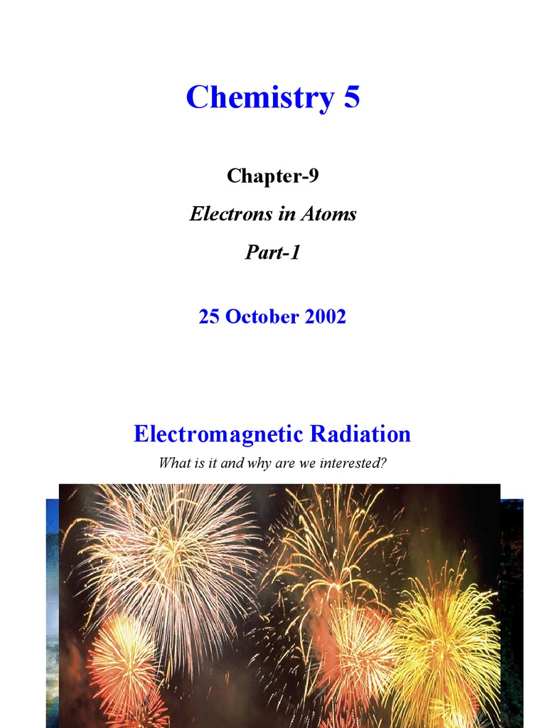Electromagnetic Radiation in Atoms | PDF | Electromagnetic Radiation ...