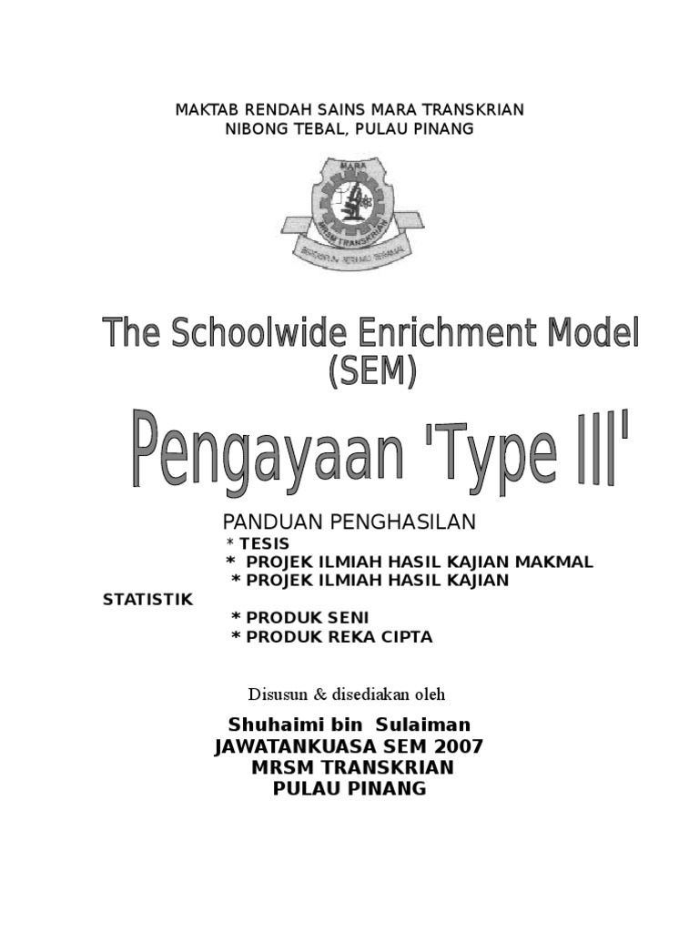 Panduan Penghasilan Tesis Dan Produk Sem Type Iii | PDF | Seni | Karier ...