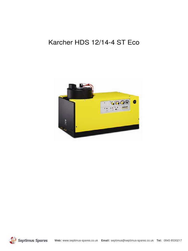 Karcher HDS 12/14-4 ST Parts Diagram | PDF | Valve | Piston