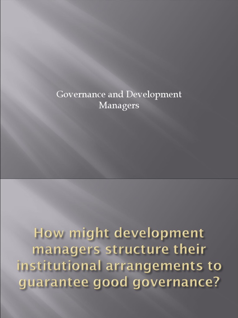 Good Governance Presentation | Download Free PDF | Governance | Good ...