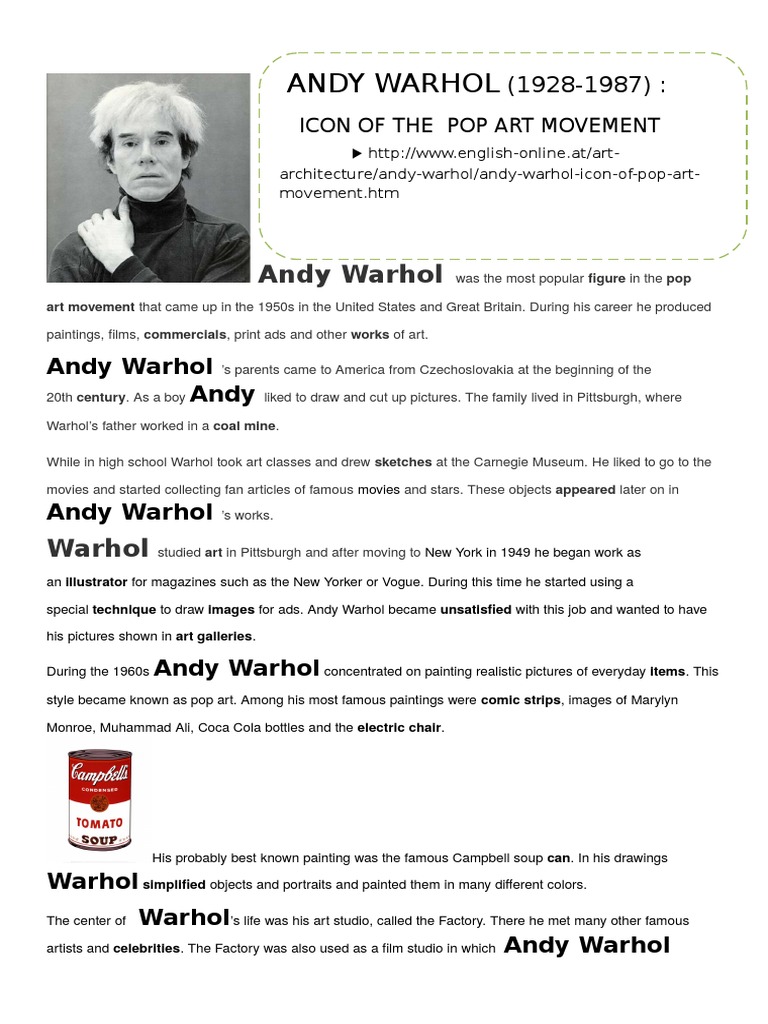 Andy Warhol | PDF | Andy Warhol | Art Media