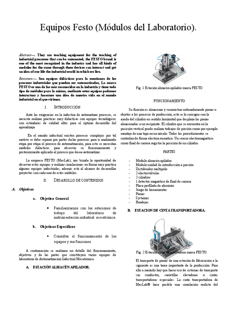 Equipos Festo | PDF | Laboratorios | Relé