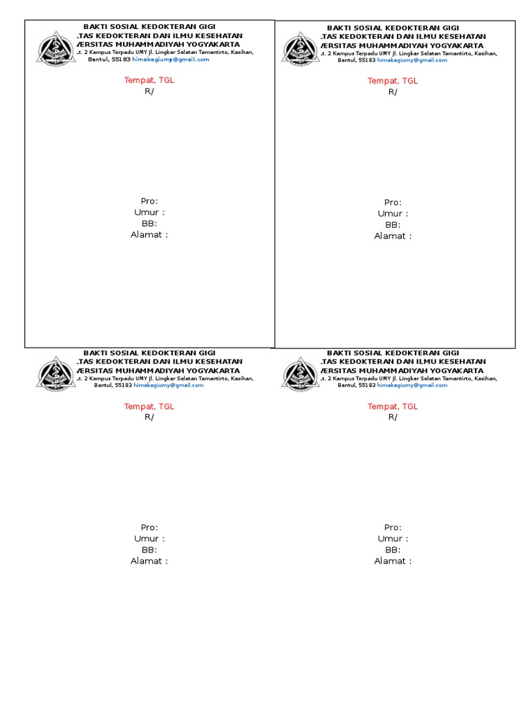 Contoh Blanko Resep | PDF