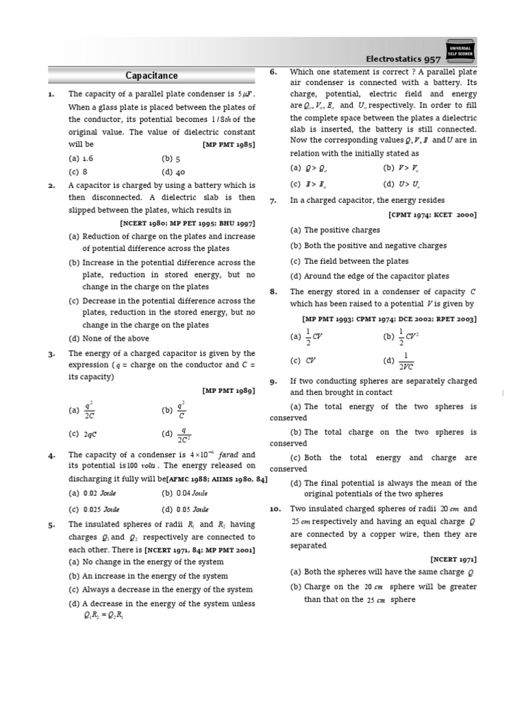Electrostatics Assignment II | PDF