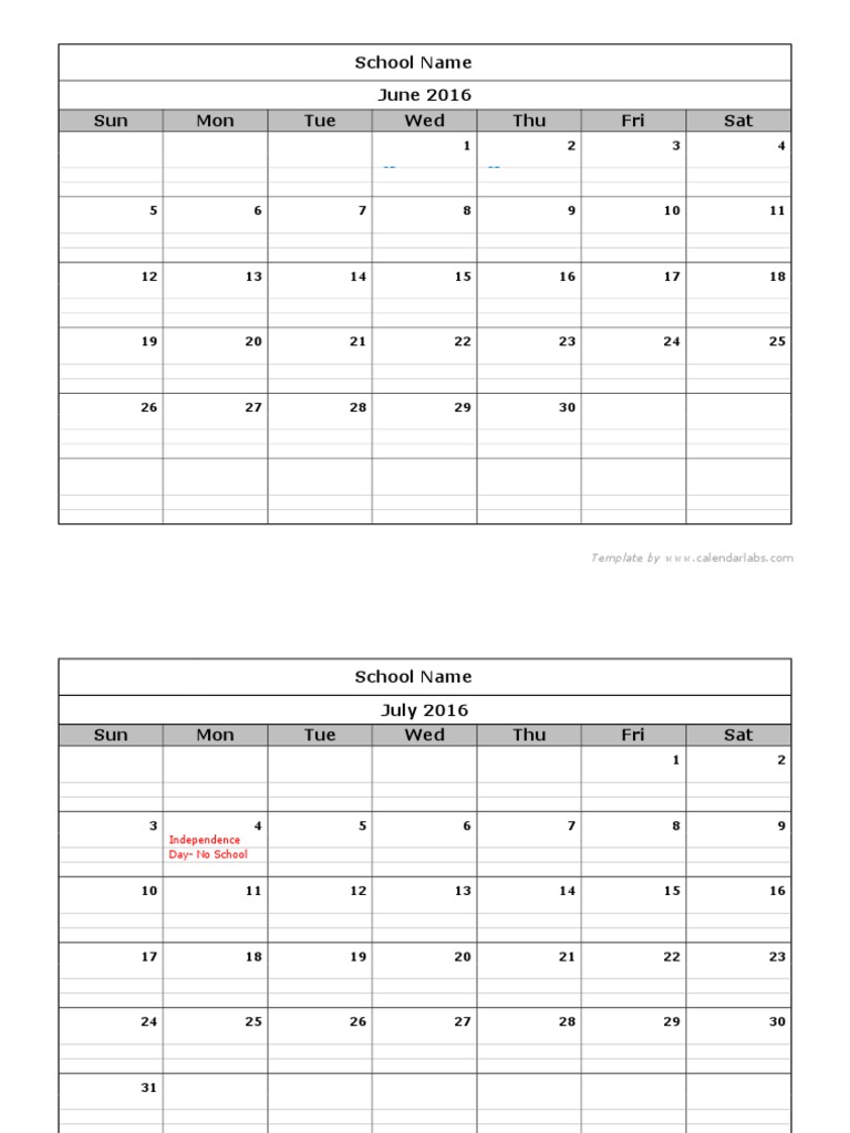 School Year Calendar 2016-2017 | PDF | Observances | Public Holiday