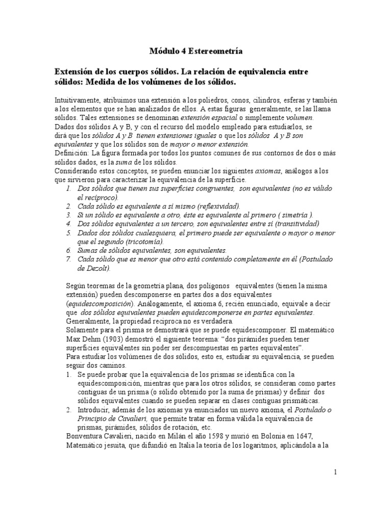 Módulo 4 Estereometría | PDF | Triángulo | Esfera