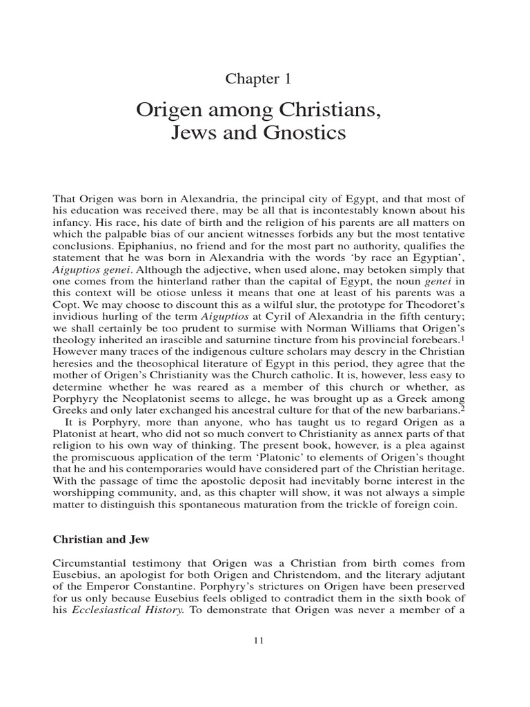 Origen Against Plato | PDF | Origen | Clement Of Alexandria