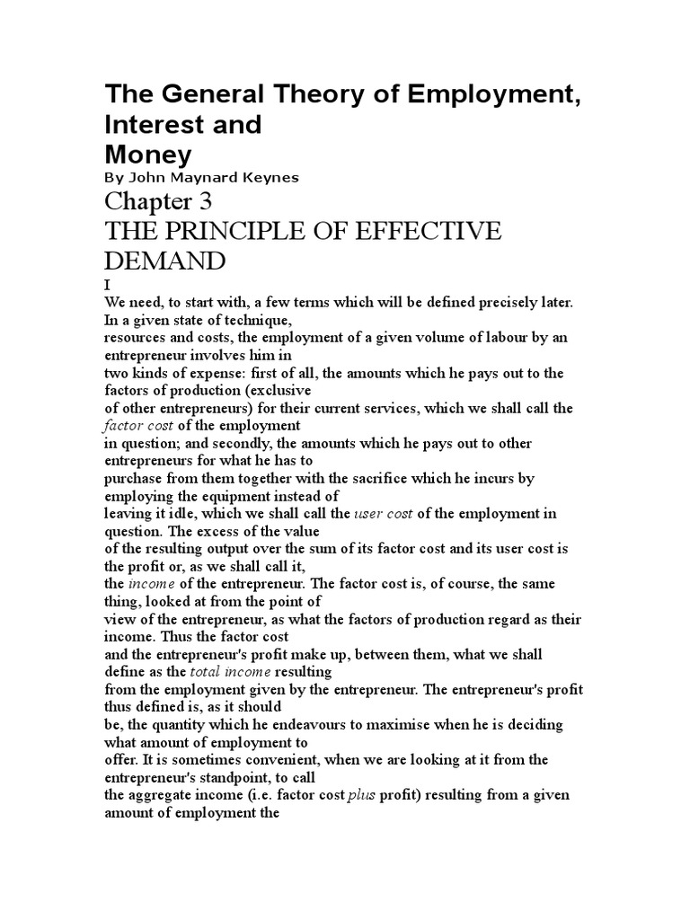 The General Theory of Employment | PDF