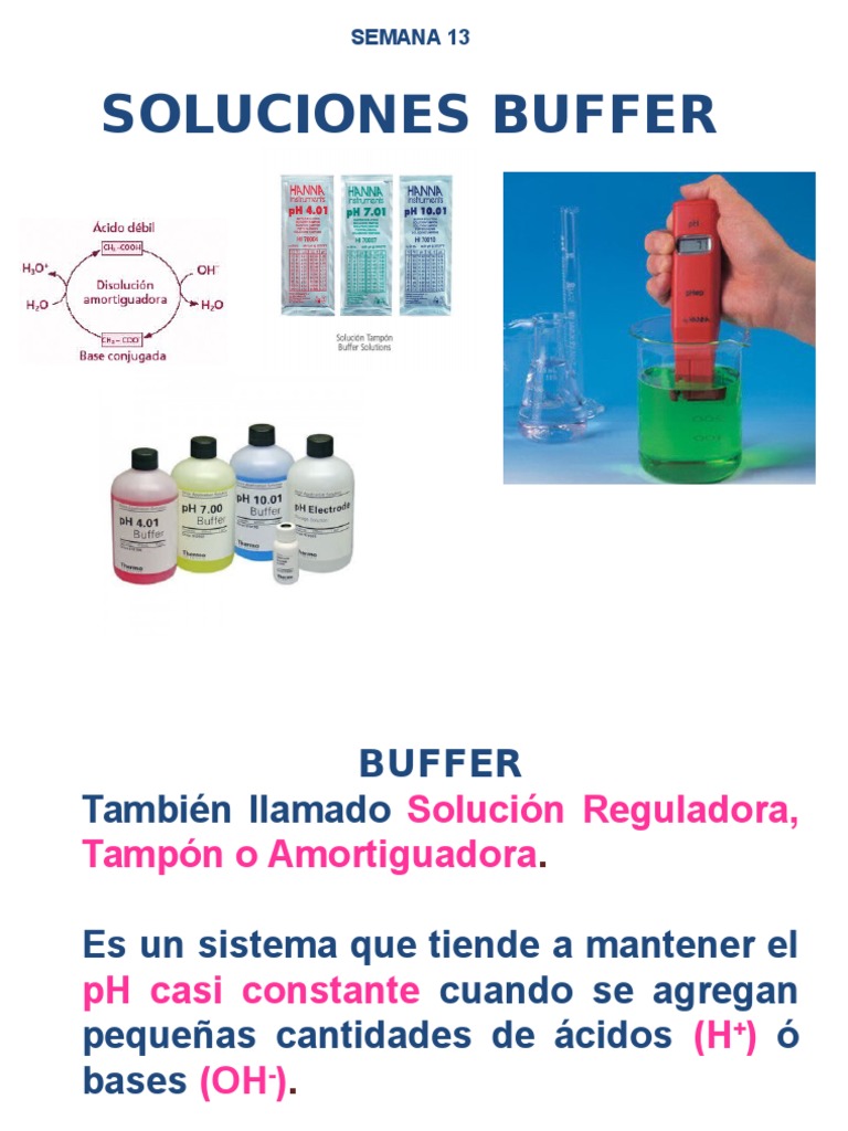 Soluciones Amortiguadoras | PDF | Solución tampón | Ph