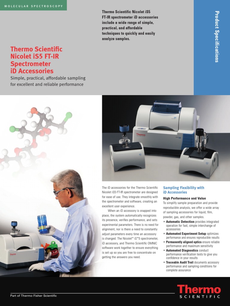 Thermo Scientific Nicolet Is5 FT-IR Spectrometer Id Accessories | PDF ...
