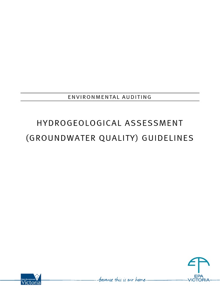 Hydrogeological (Groundwater) Assessment Guideline PDF | PDF ...