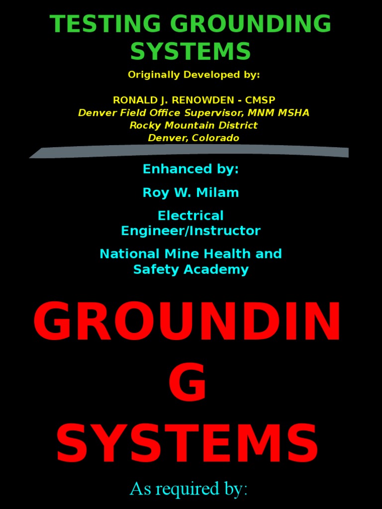 Testing Grounding Systems | Download Free PDF | Electrical Conductor ...
