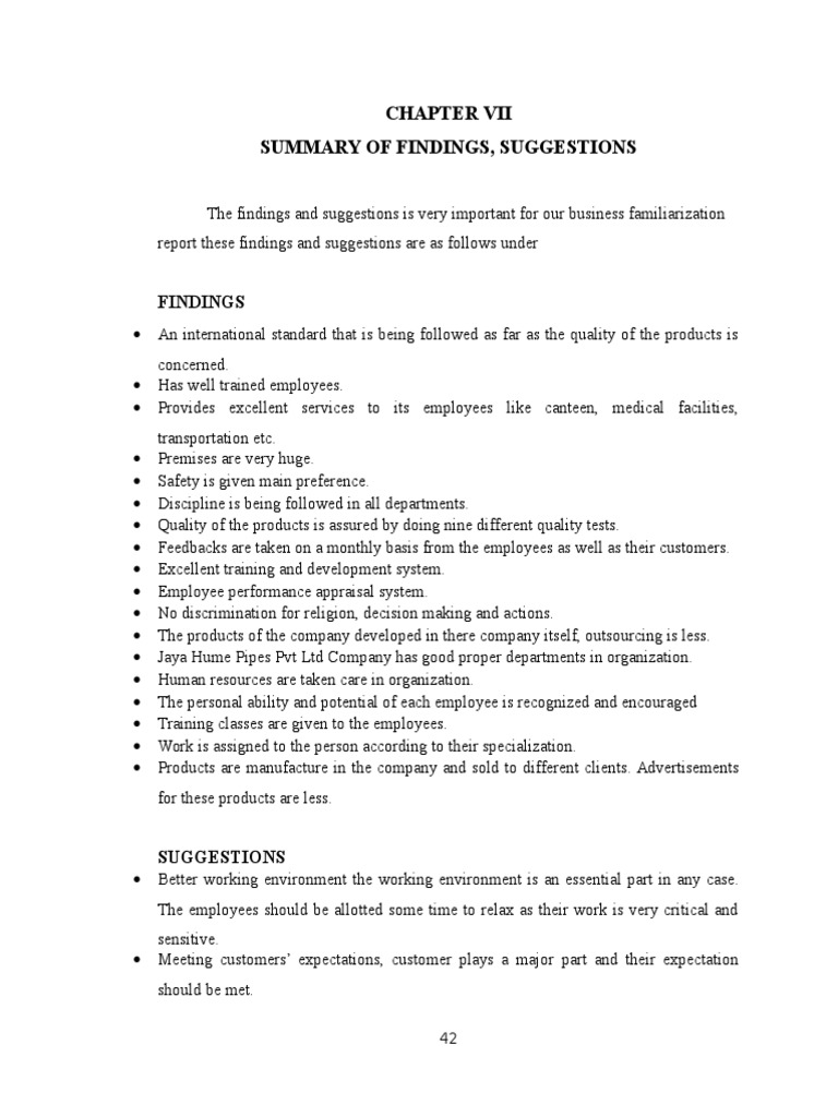 14 Chapter Vi (Findings, Suggestions and Recommendations) | PDF | Swot ...