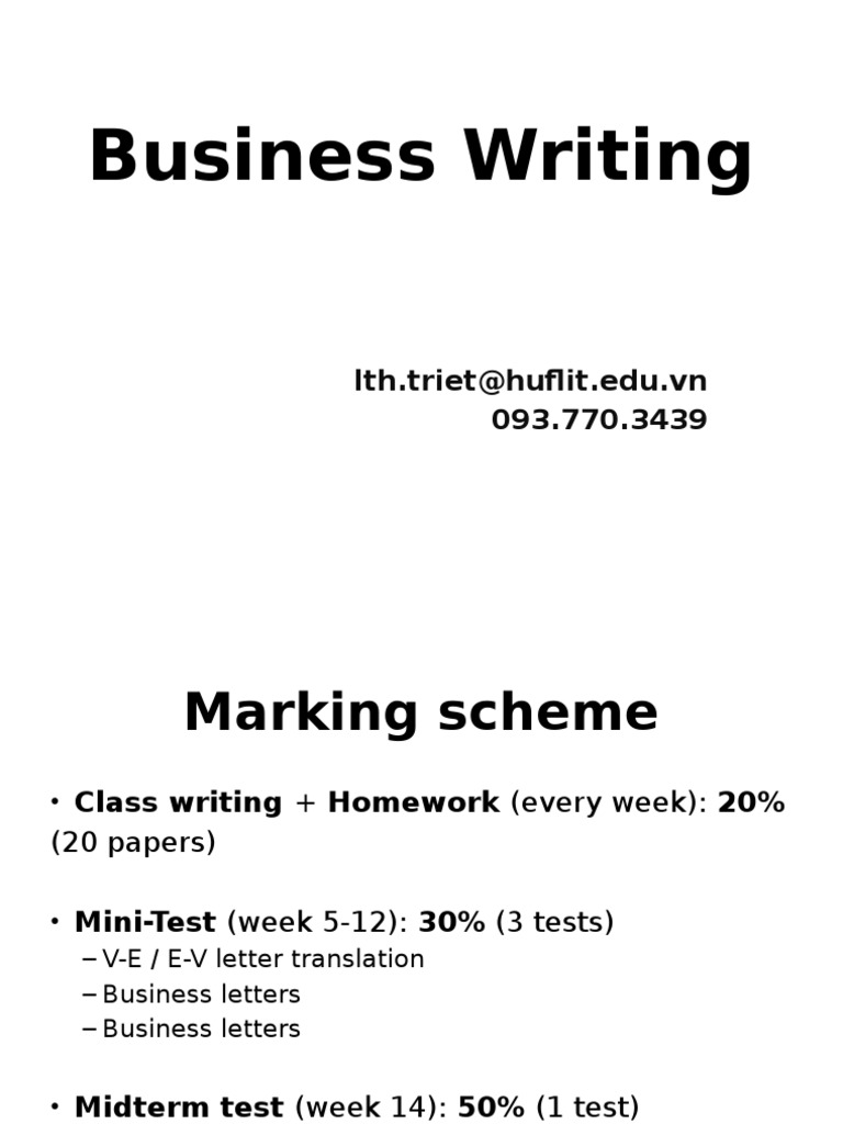 Business Writing Course Overview | PDF
