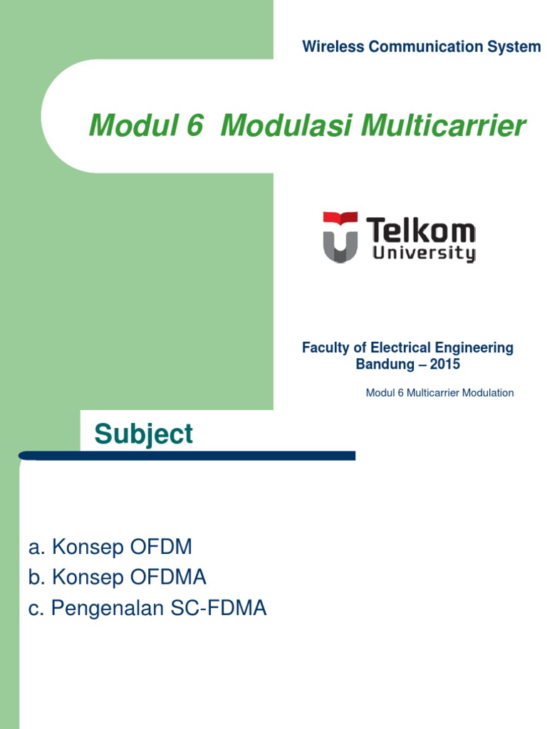 Modulasi Multicarrier | PDF | Orthogonal Frequency Division Multiplexing | Modulation