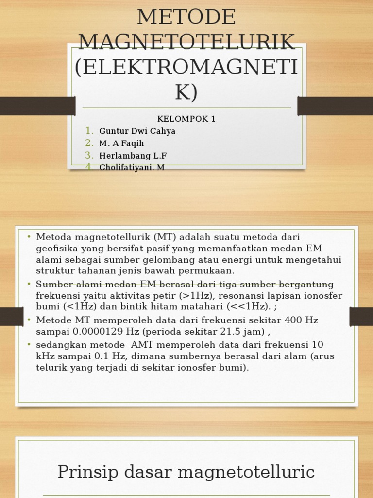 Metode Magnetotelurik Dengan Menggunakan Alat ADU 07 E-Metronix - MT | PDF
