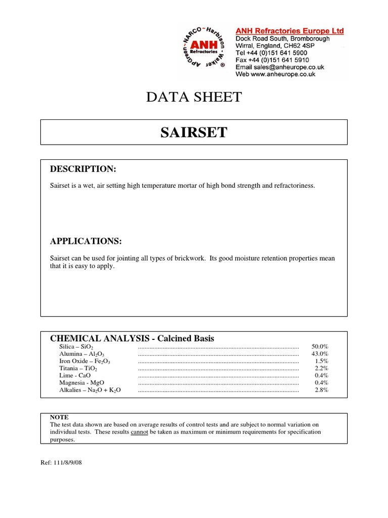 Data Sheet: Sairset | PDF