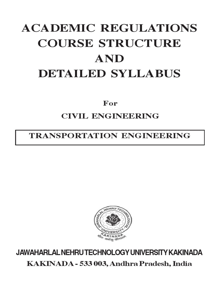 Transportation Engineering Syllabus | PDF | Computer Simulation ...