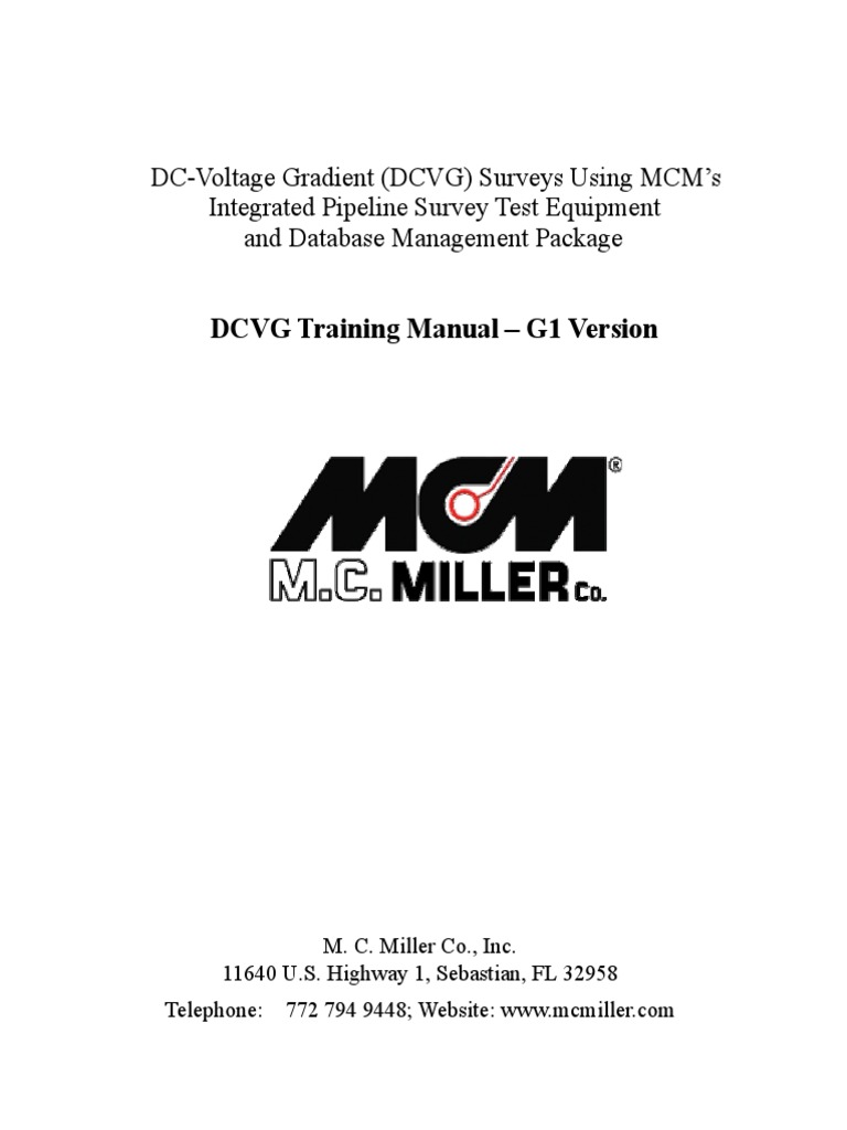 DC-Voltage Gradient (DCVG) Surveys Using MCM's Integrated Pipeline ...