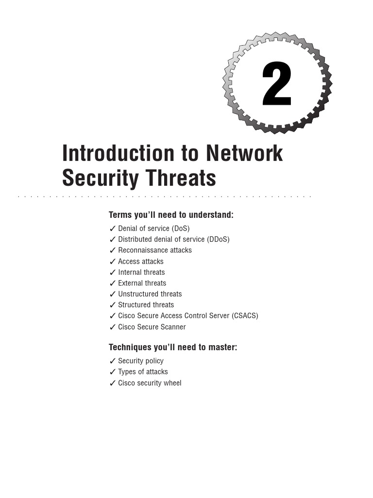 Introduction To Network Security Threats Pdf Denial Of Service Attack Computer Security
