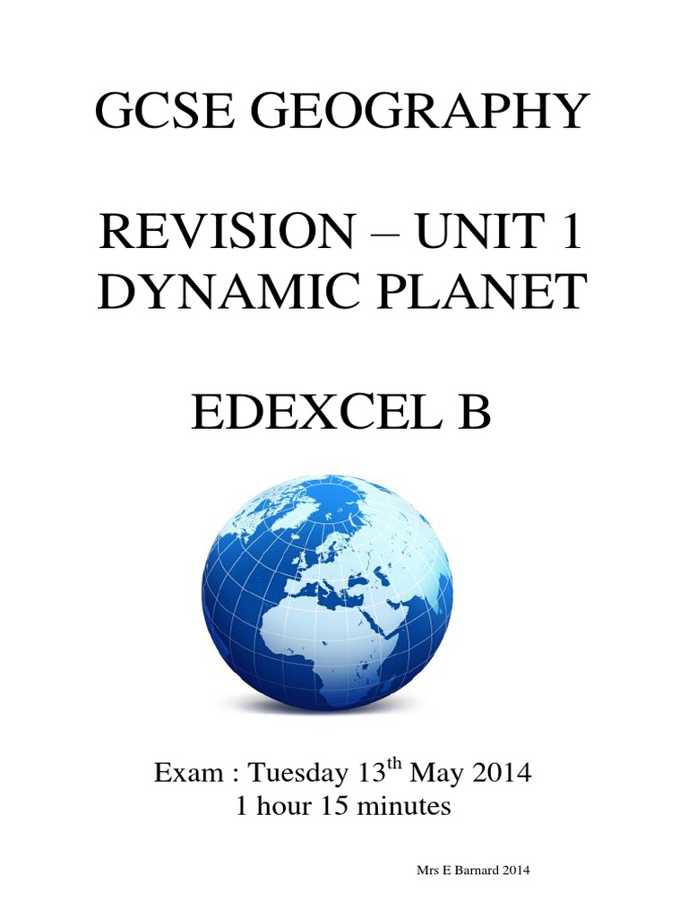 Edexcel B Geography Unit 1 Revision Booklet | PDF | Plate Tectonics | Flood