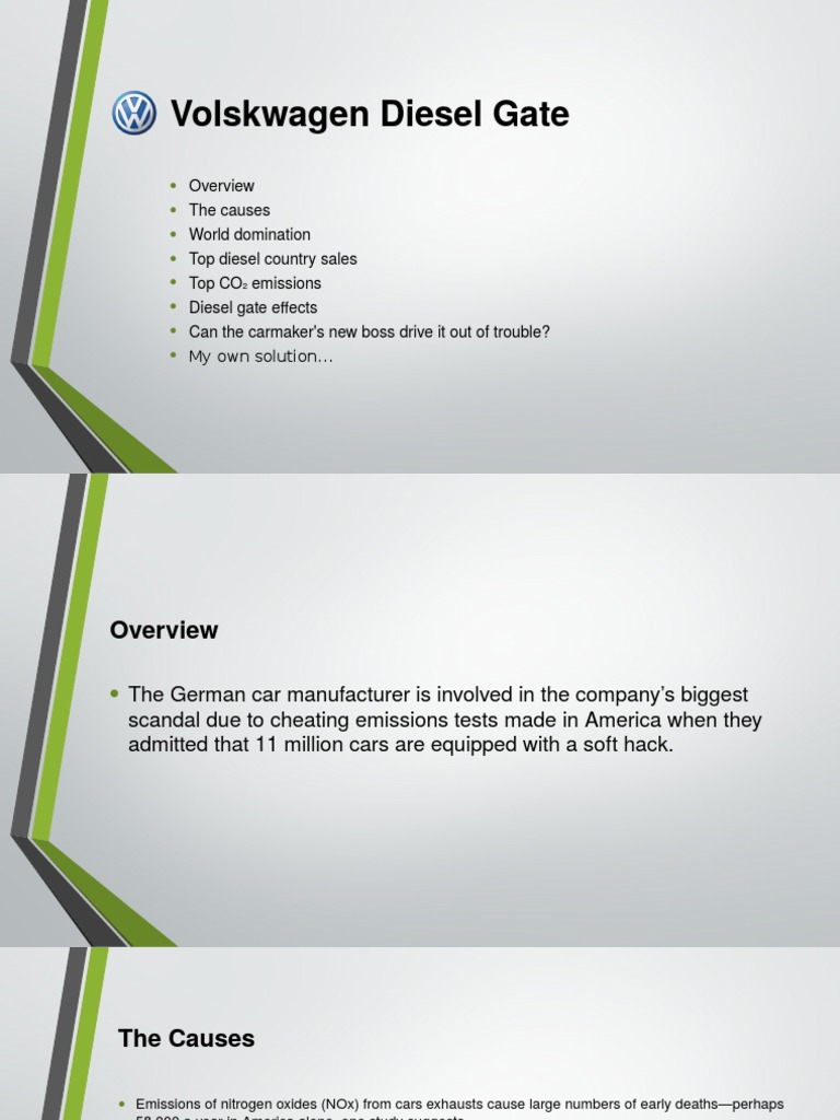 VW Diesel Gate | PDF | Exhaust Gas | Volkswagen