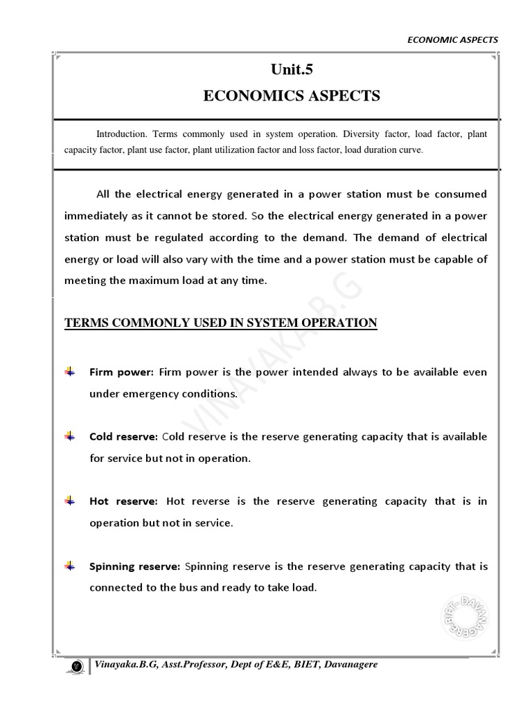 Electrical Power Generation Notes 4 | PDF | Kilowatt Hour | Power Station