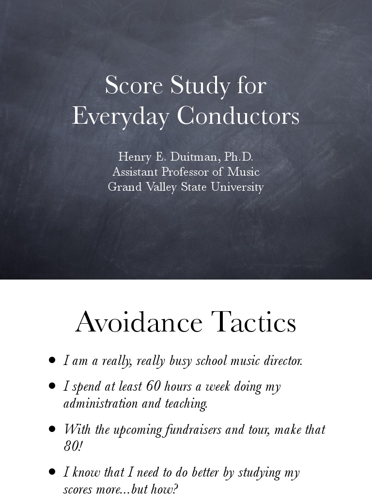 Score Study For Everyday Conductors | PDF