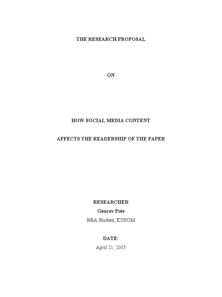 Problem Statement | Mass Media | Digital & Social Media