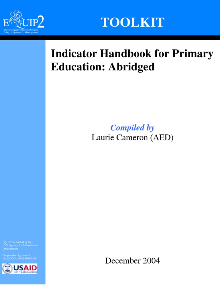 Toolkit: Indicator Handbook For Primary Education: Abridged | PDF ...