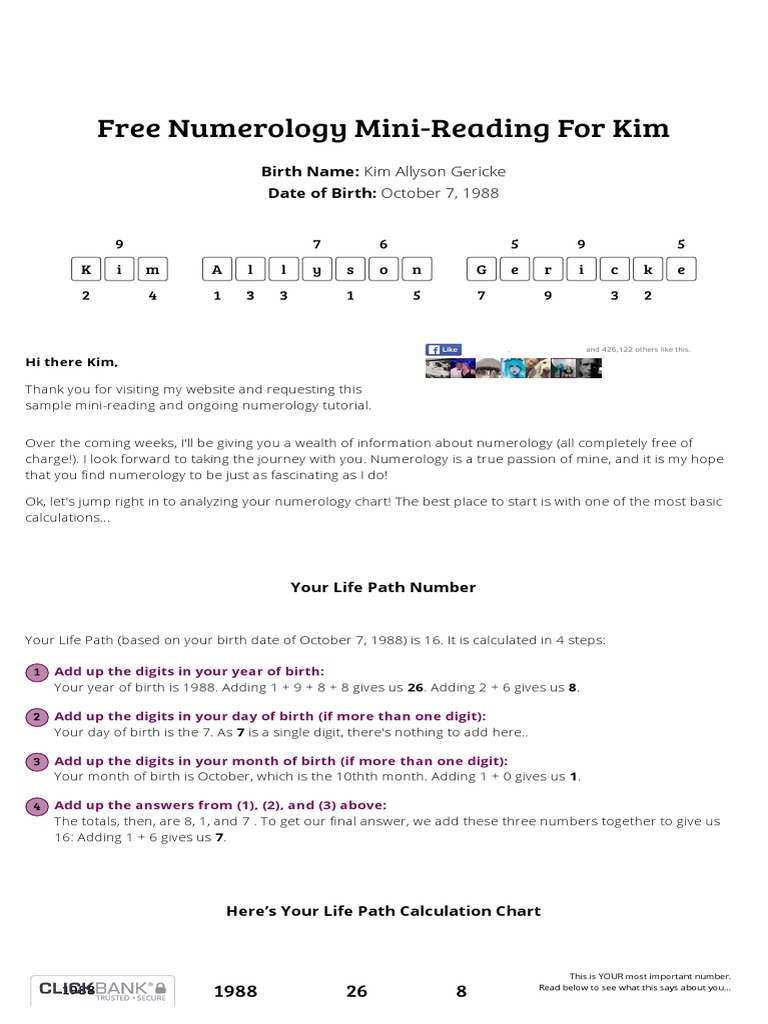 Free Numerology Reading | PDF | Luck | Soul