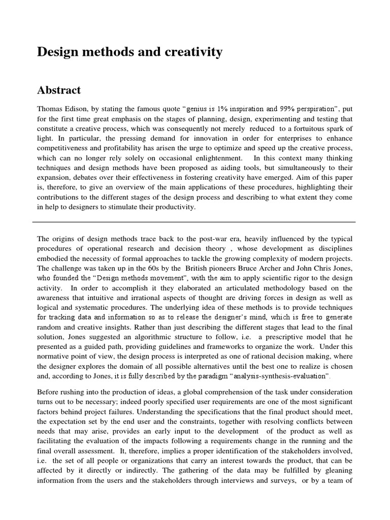 Design Methods | PDF | Design Methods | Creativity