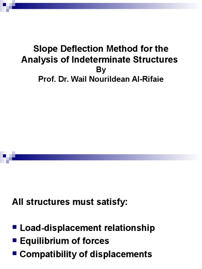 Displacement Method of Analysis | PDF | Materials Science | Continuum ...
