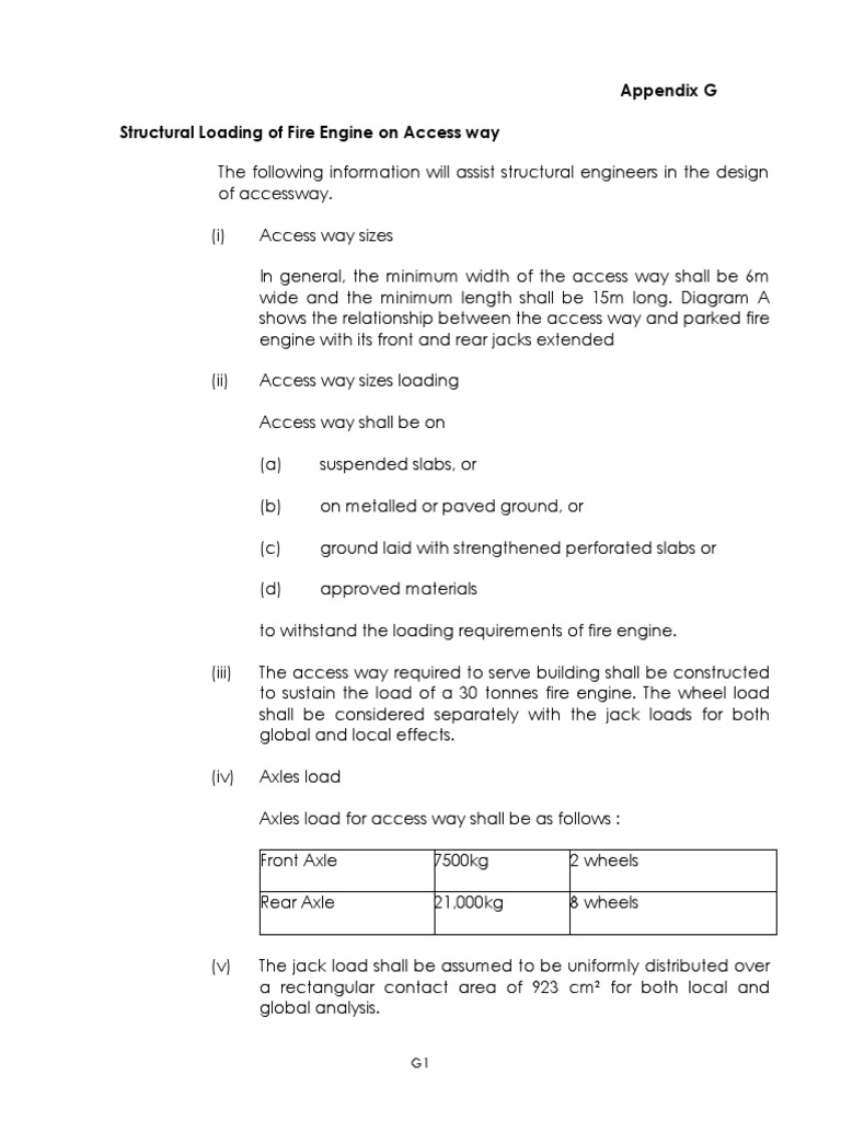 Fire Engine Accessway Structural Guidelines | PDF | Civil Engineering ...