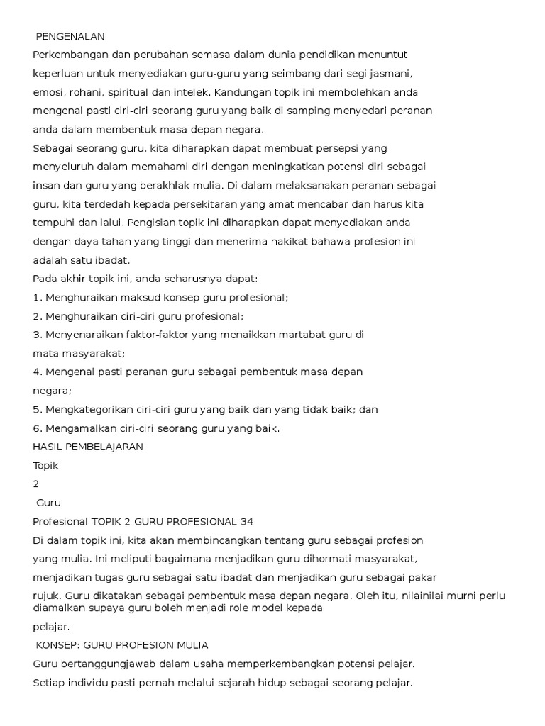 PENGENALAN - Profesion Perguruan | PDF | Karier & Perkembangan