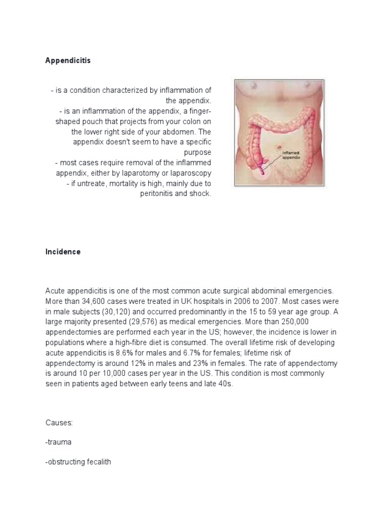 Appendicitis | Surgery | Health Sciences