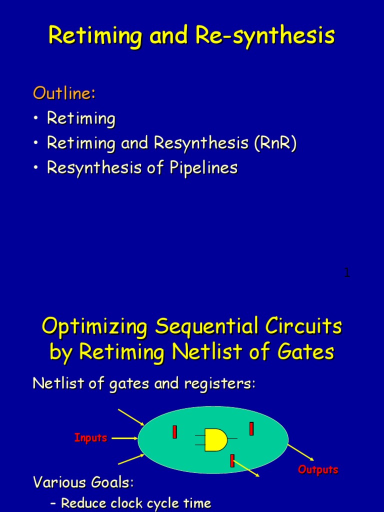 Retiming and Re-Synthesis | PDF | Graph Theory | Mathematical Relations
