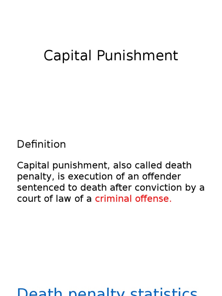 Capital Punishment | Capital Punishment | Deterrence (Legal)