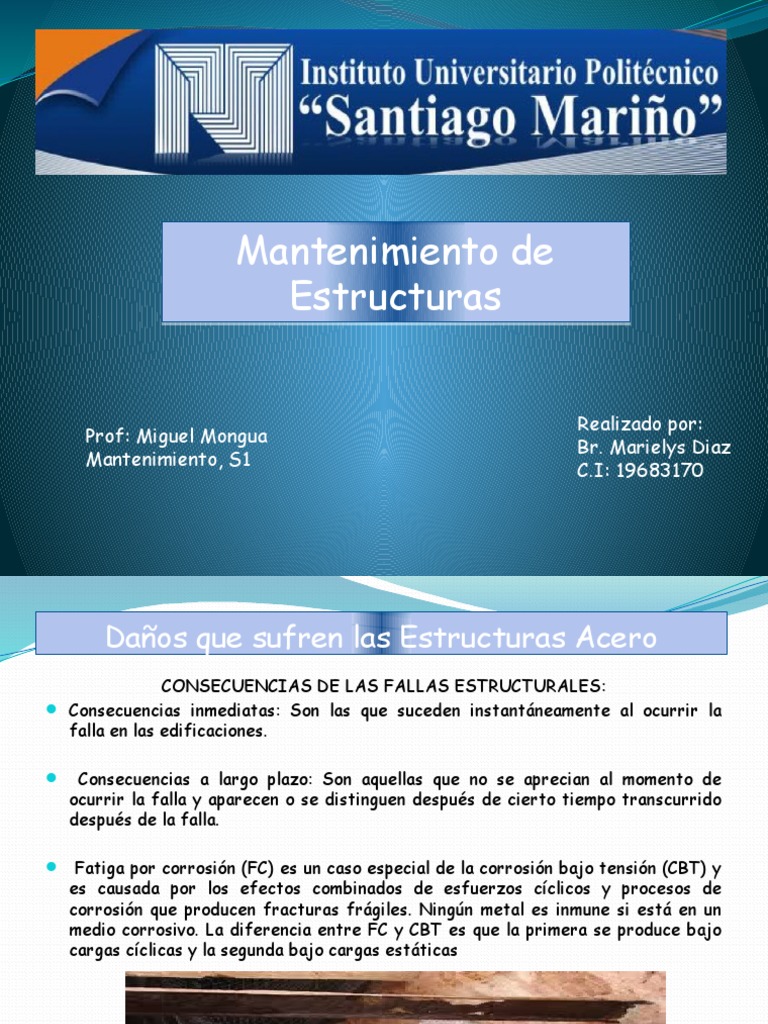Presentación, Marielys Diaz, MANTENIMIENTO, SAIA 1 | PDF | Acero ...