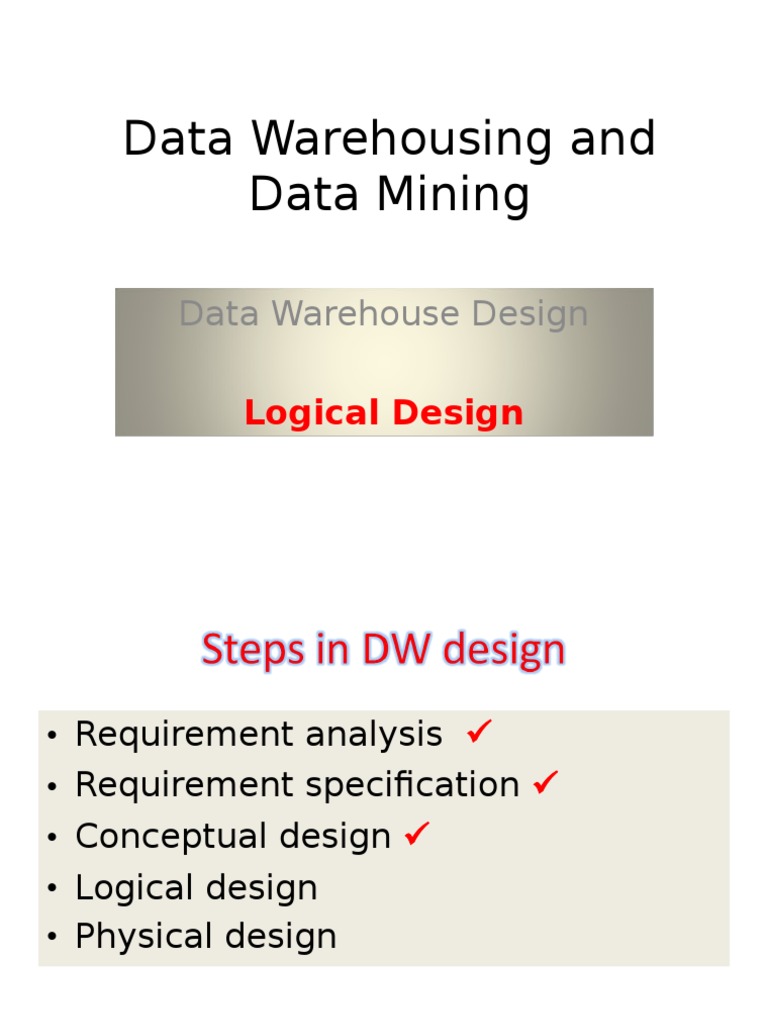 Logical Design of Data Warehouses | PDF | Data Warehouse | Conceptual Model