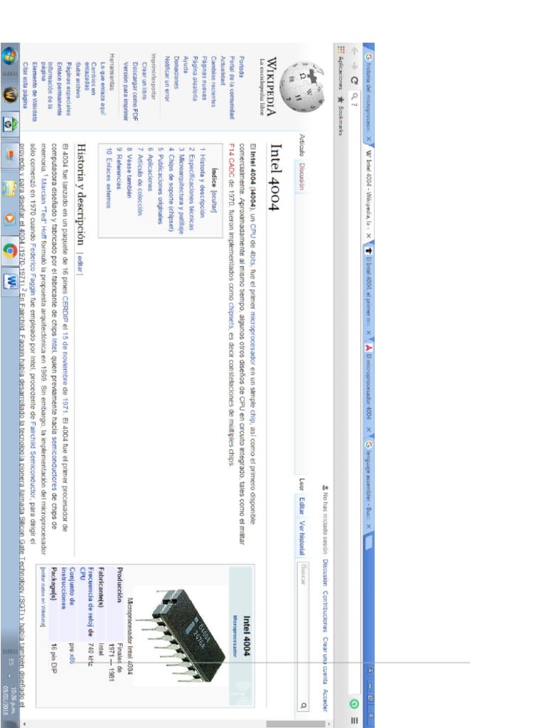 El Primer Microprocesador Intel 4004 | PDF | Hardware de la computadora ...