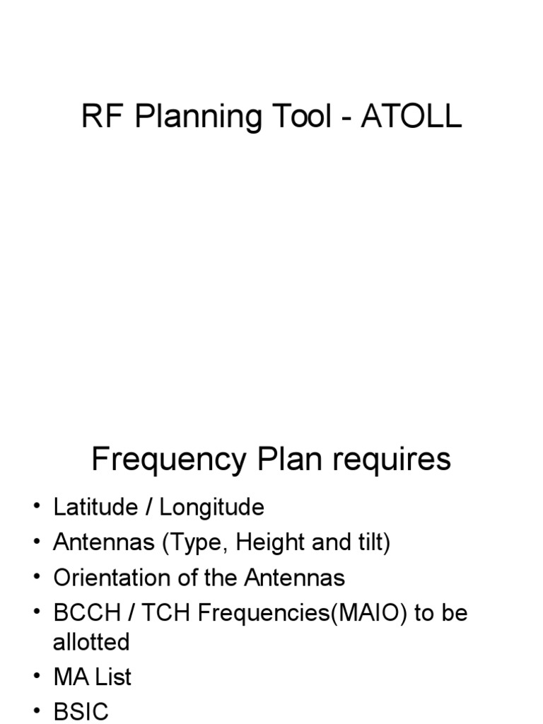 Atoll Planning | PDF | Map | Telecommunications