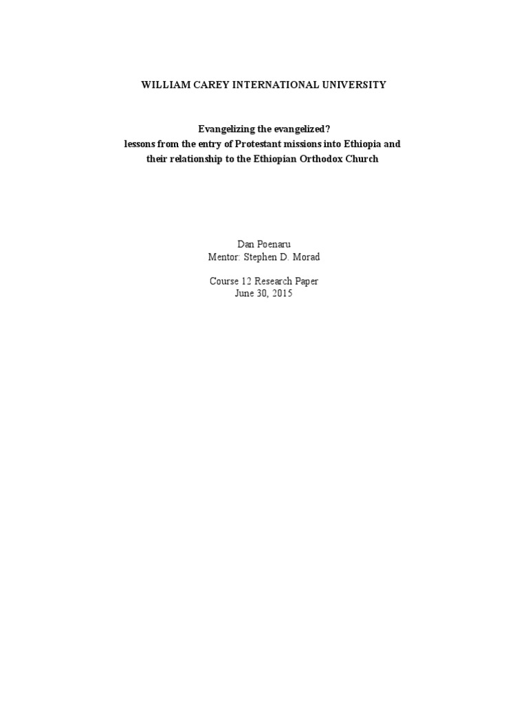 Evangelizing The Evangelized? Lessons From The Entry of Protestant ...