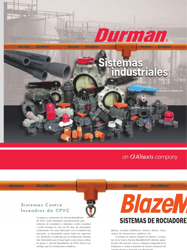 Catalogo Blazemaster Durman | PDF | Tubería (transporte de fluidos) | Química