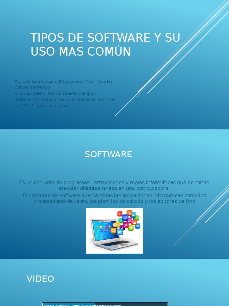 Tipos de Software y Su Uso Mas Común | PDF | Programación de ...