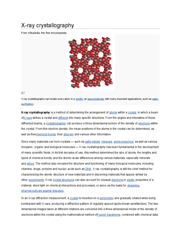 X Ray Crystallography. | PDF | X Ray Crystallography | Diffraction