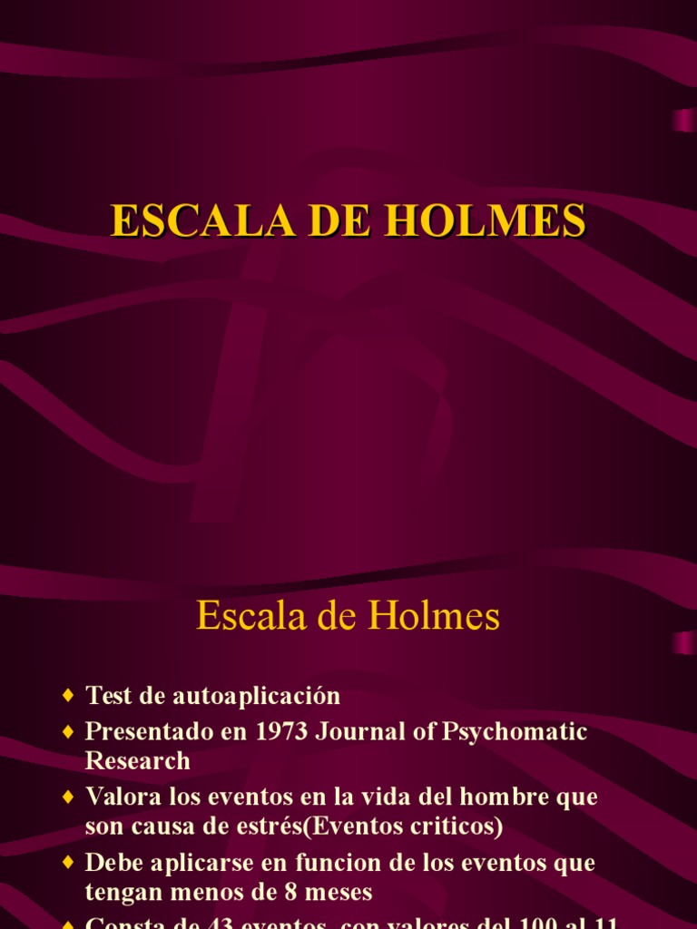 Escala de Holmes | PDF