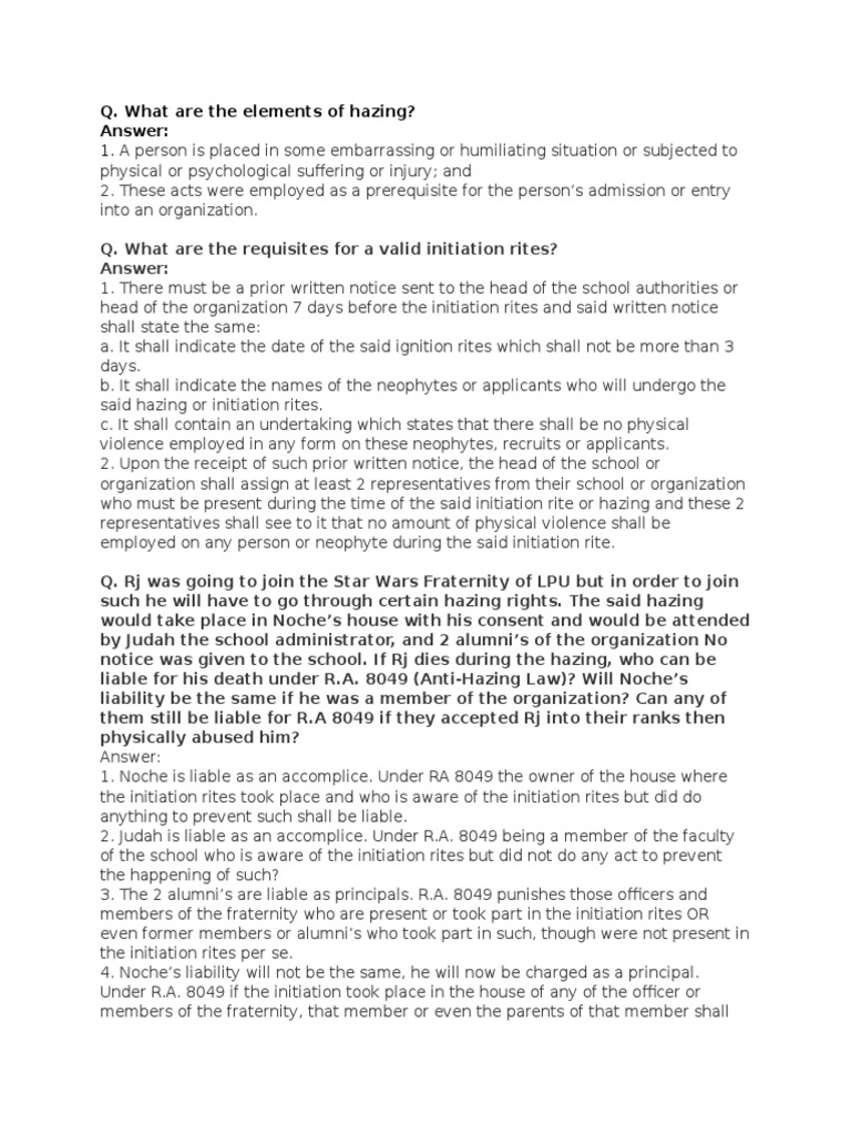 Barops Crim Anti Hazing Portion | PDF | Government Information ...